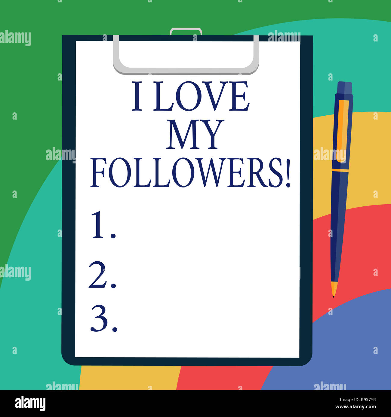 Conceptual hand writing showing I Love My Followers. Business photo ...