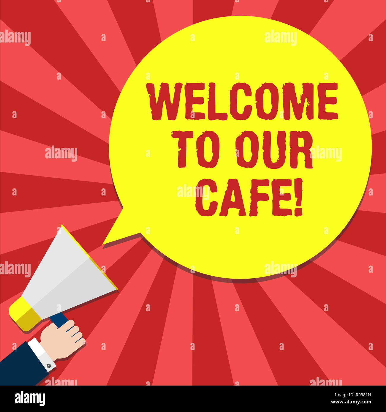 Handwriting text writing Welcome To Our Cafe. Concept meaning Greeting ...
