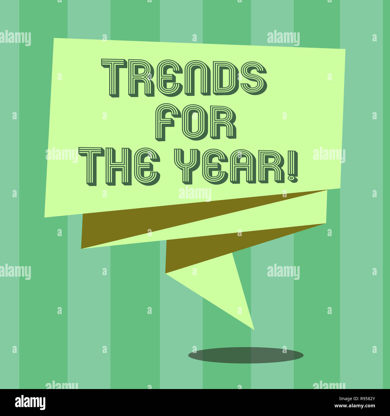 Handwriting text Trends For The Year. Concept meaning Modern trendy ...