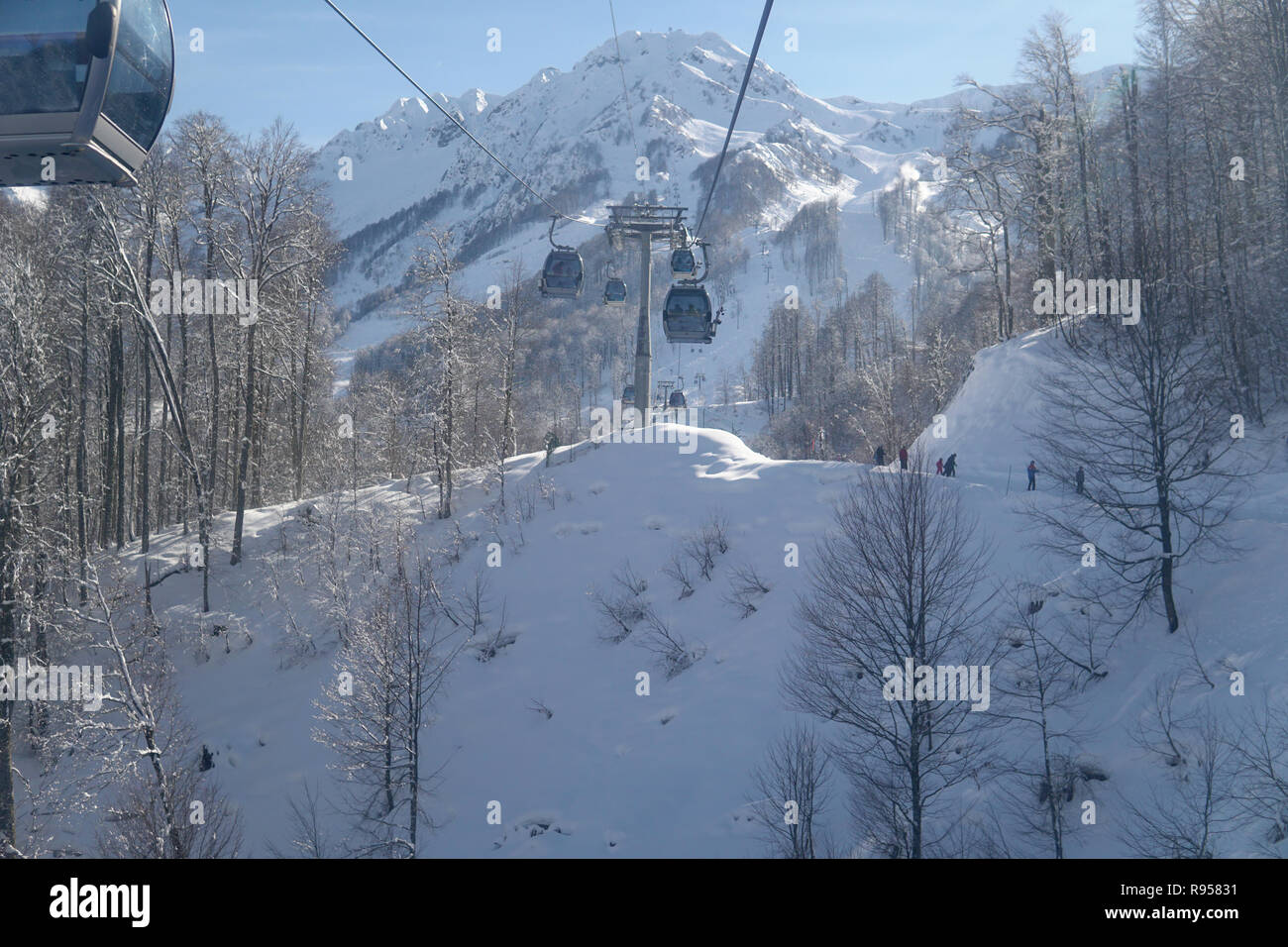 funicular ski resort winter snowboarding extreme nice Stock Photo - Alamy