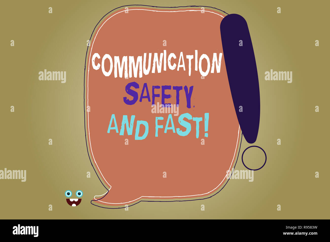 Writing note showing Communication Safety And Fast. Business photo ...