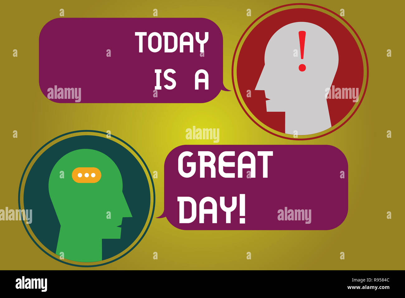 Text sign showing Today Is A Great Day. Conceptual photo Enjoying the ...