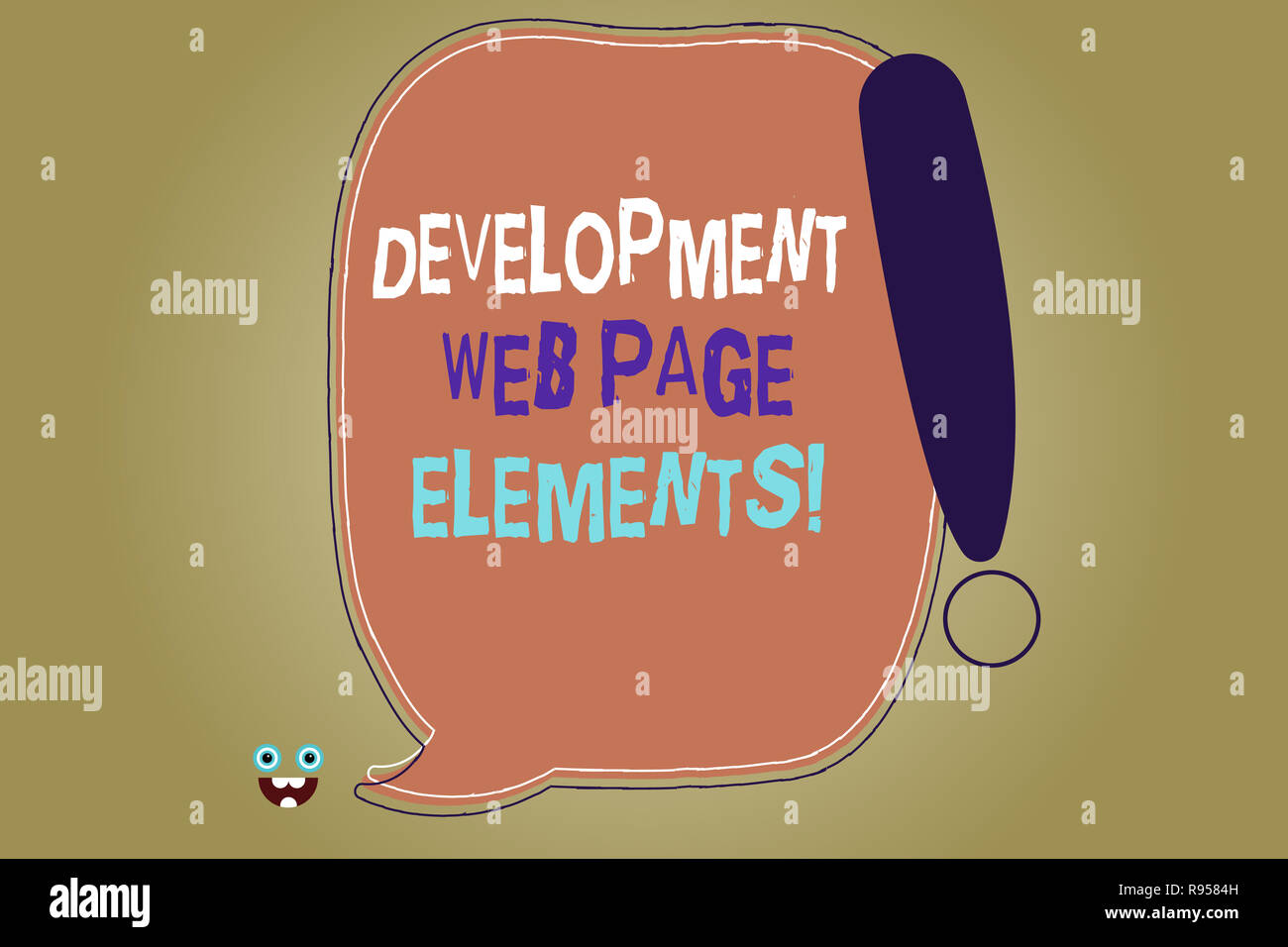 Writing note showing Development Web Page Elements. Business photo ...