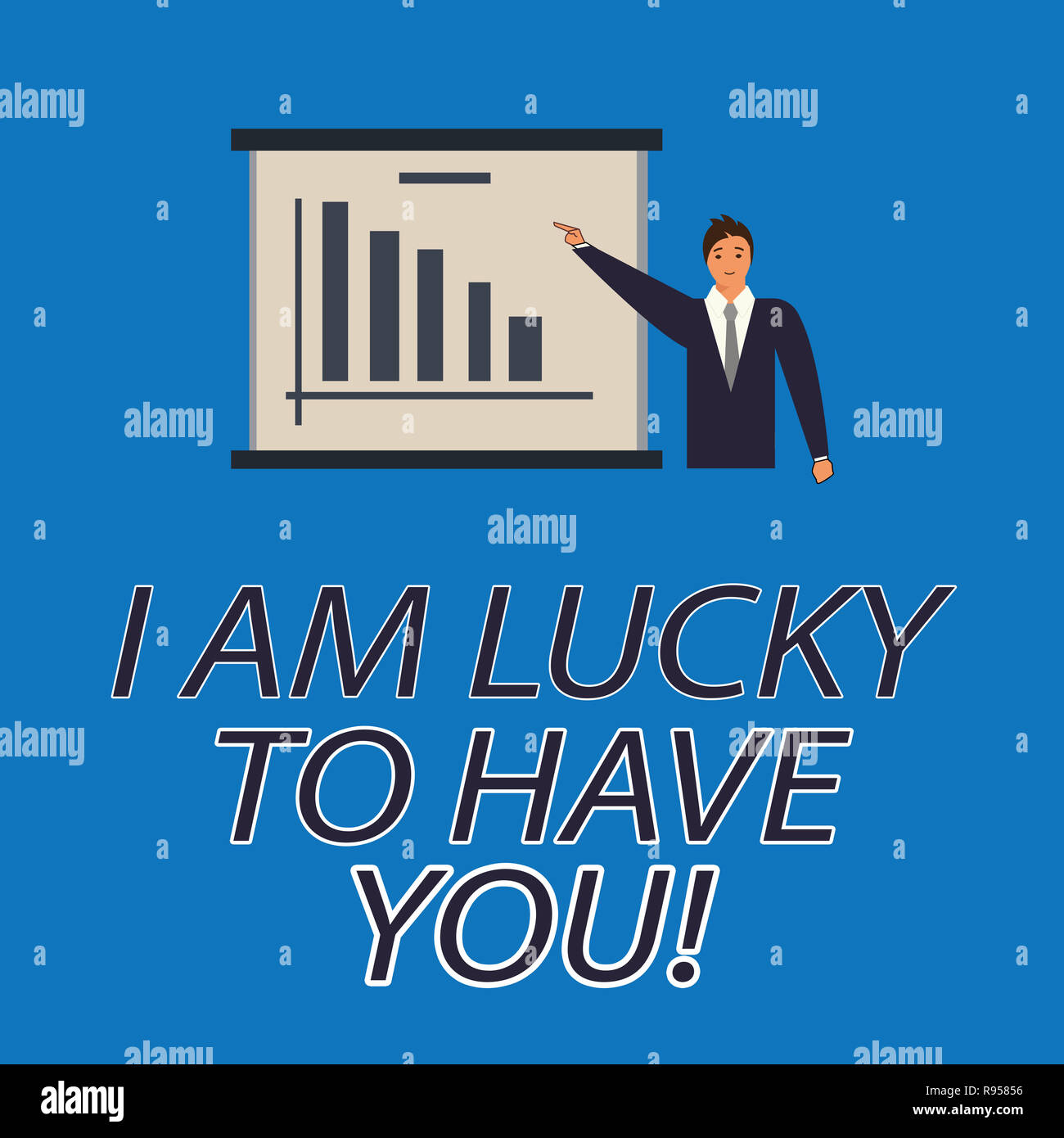 Text sign showing I Am Lucky To Have You. Conceptual photo Expressing ...
