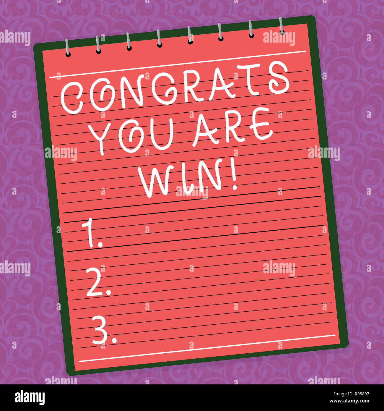 Word writing text Congrats You Are Win. Business concept for ...