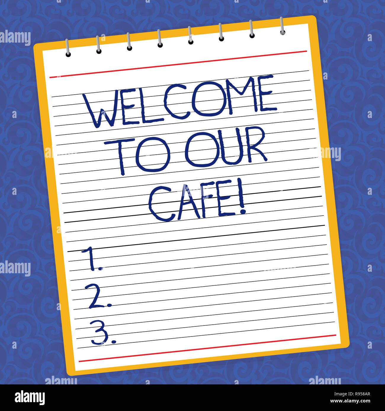 Text sign showing Welcome To Our Cafe. Conceptual photo Greeting ...