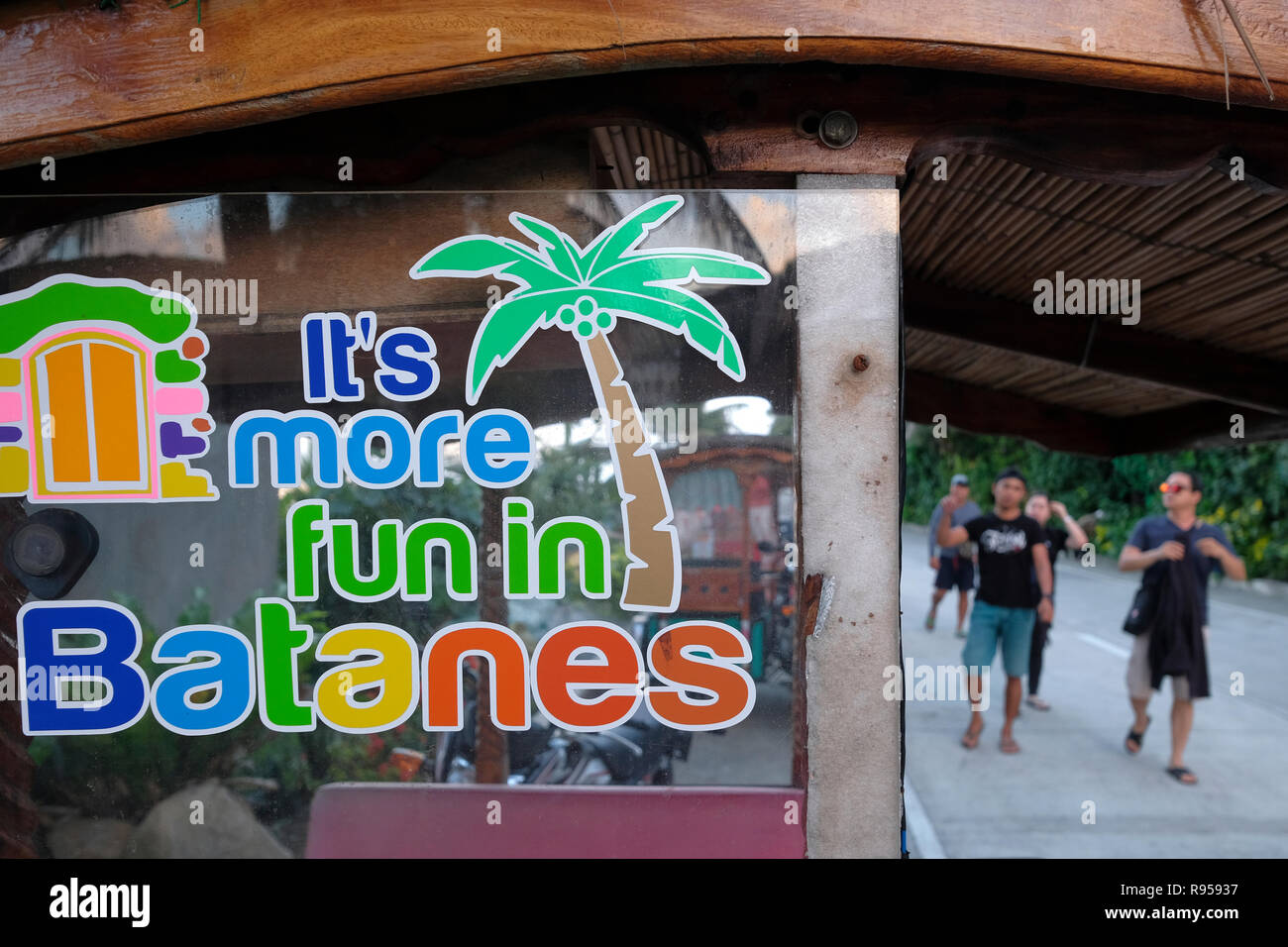 Street scene in the islands of the Batanes the northernmost archipelago ...