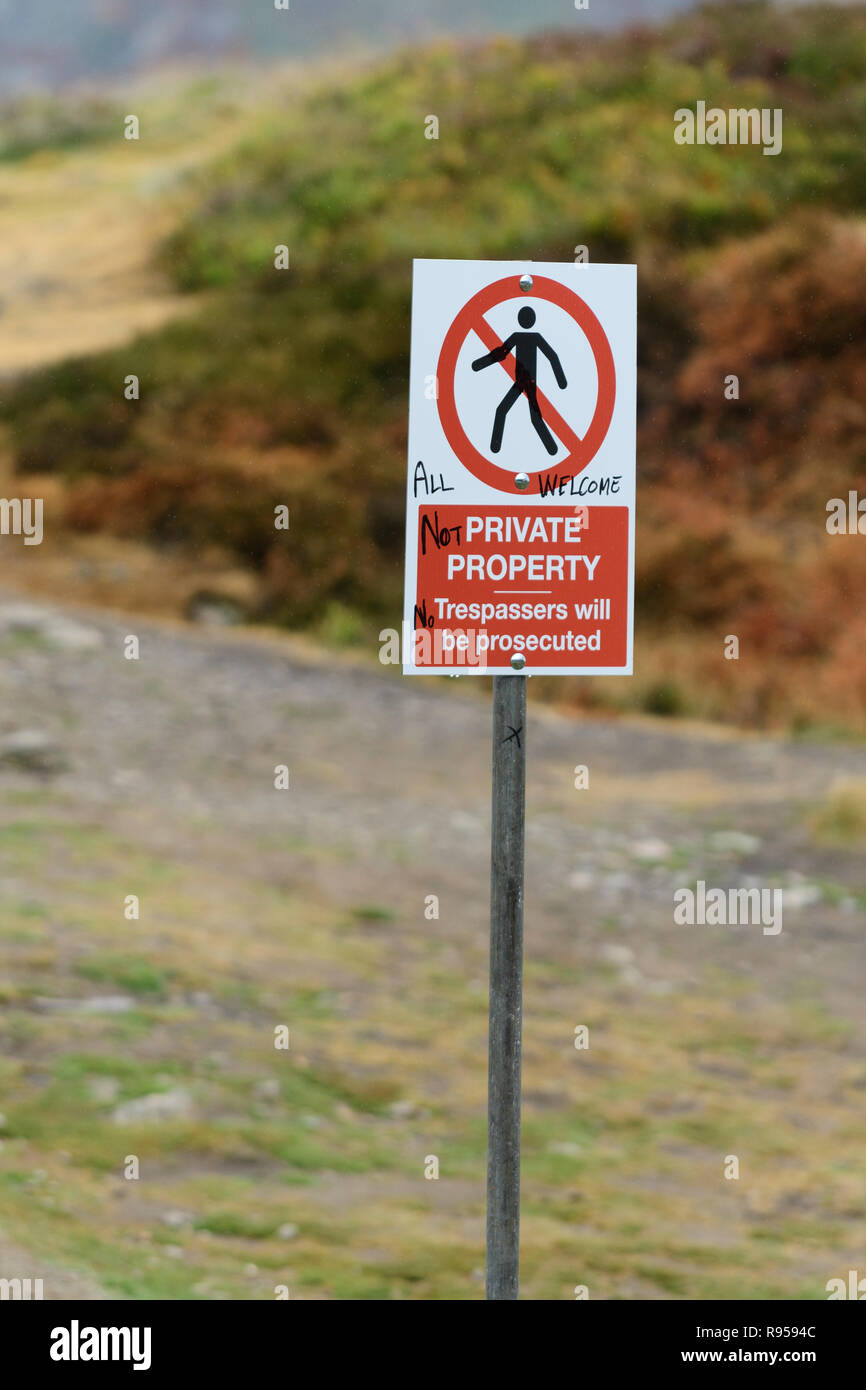 Handwritten private sign hi-res stock photography and images - Alamy