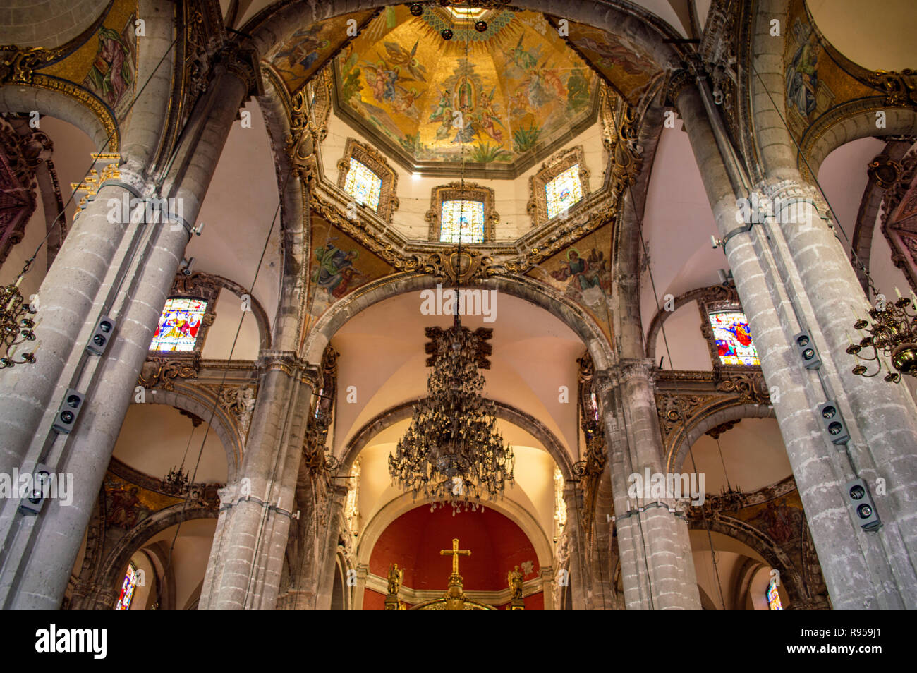 Inside the Old Basilica at the Basilica of Our Lady of Guadalupe in ...