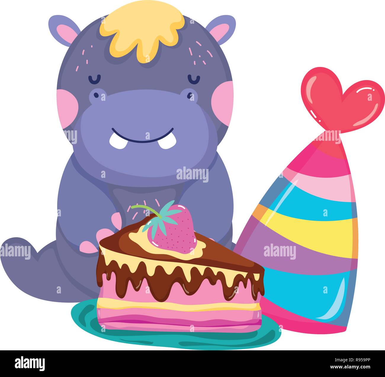cute and little hippo character Stock Vector Image & Art - Alamy
