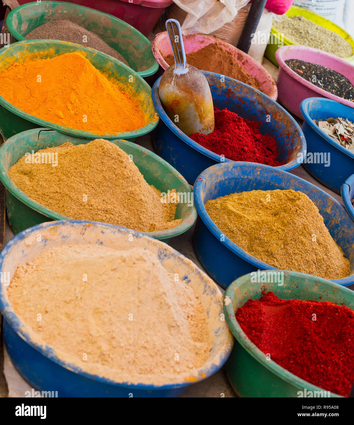 Spices in Marrakesh local market Stock Photo - Alamy