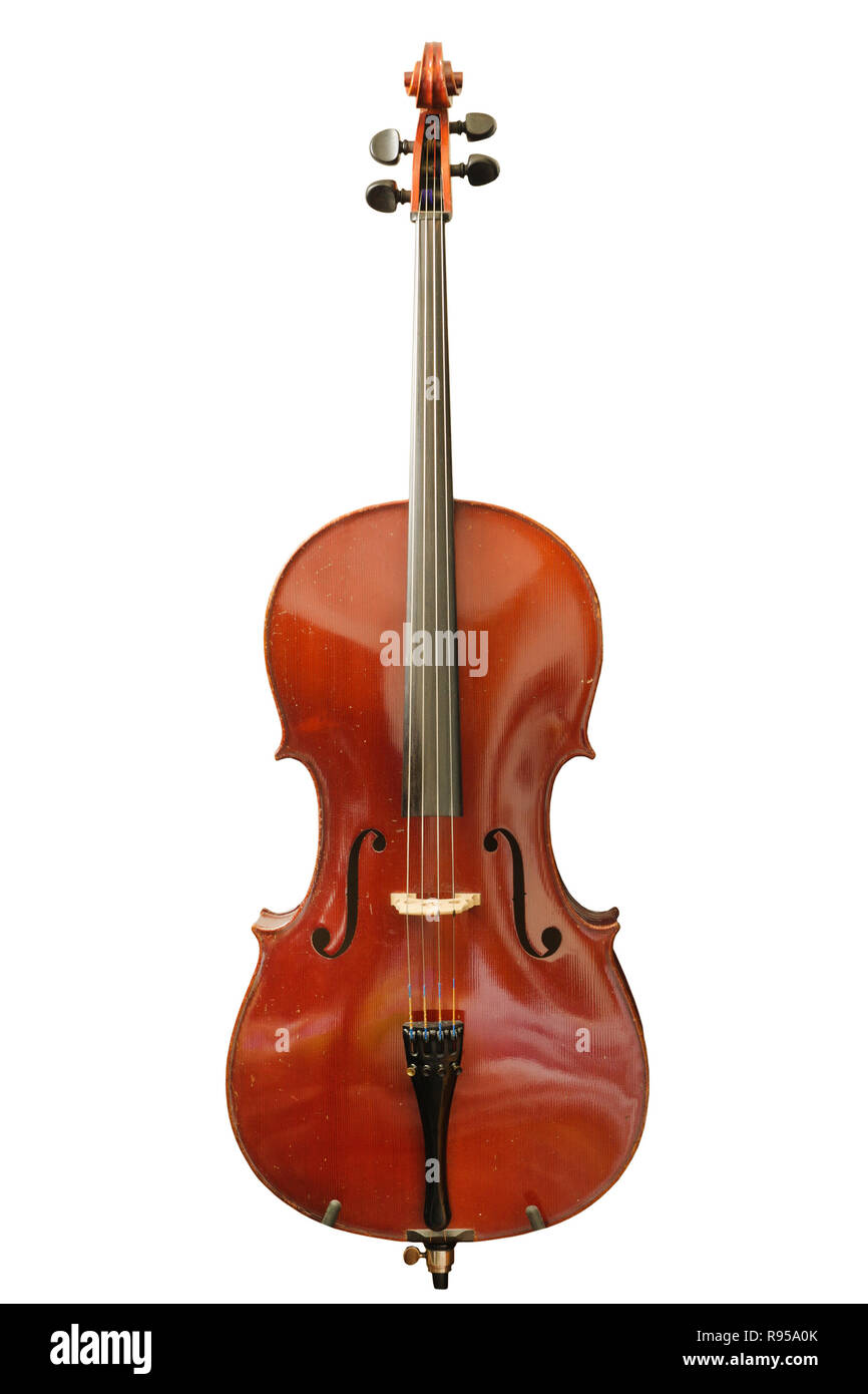 cello isolated on a white background Stock Photo - Alamy