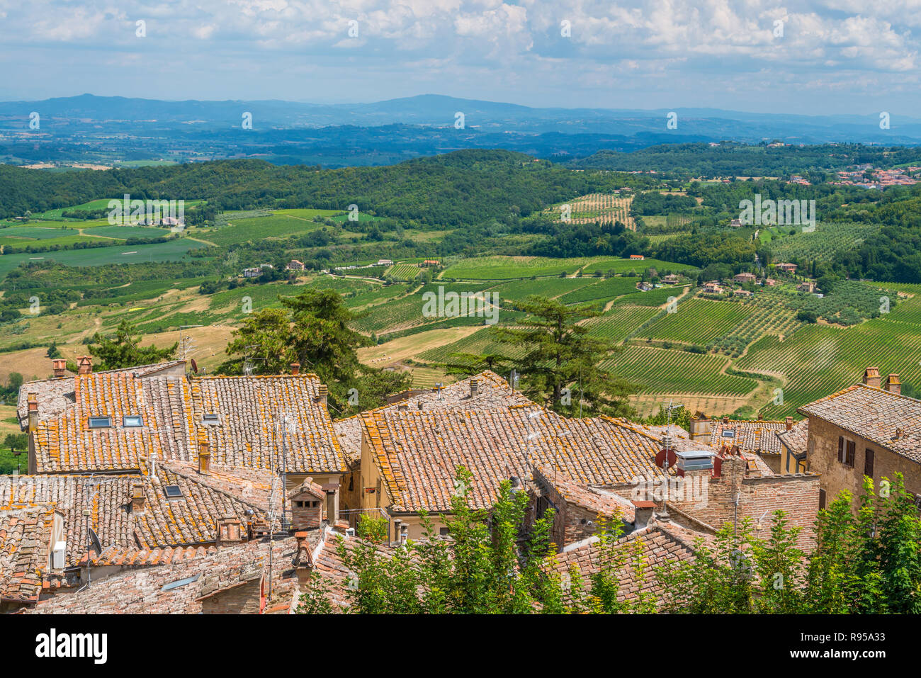 Montepulciano, famous medieval town in the Province of Siena. Tuscany ...