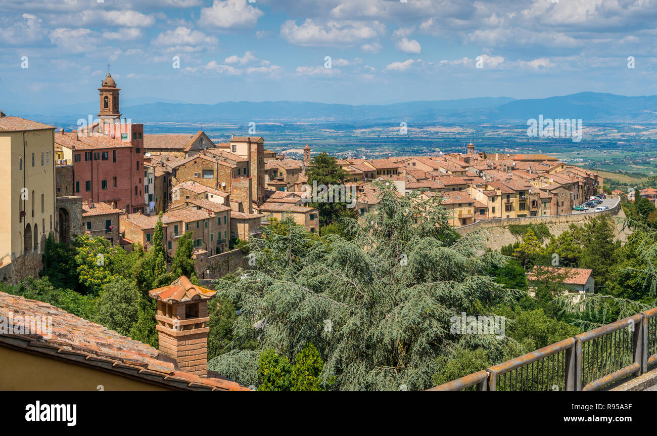 Montepulciano, famous medieval town in the Province of Siena. Tuscany ...
