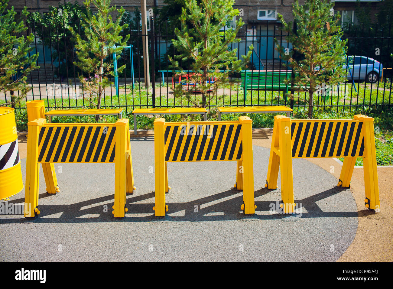 symbols restrict movement of cars for parking Stock Photo - Alamy