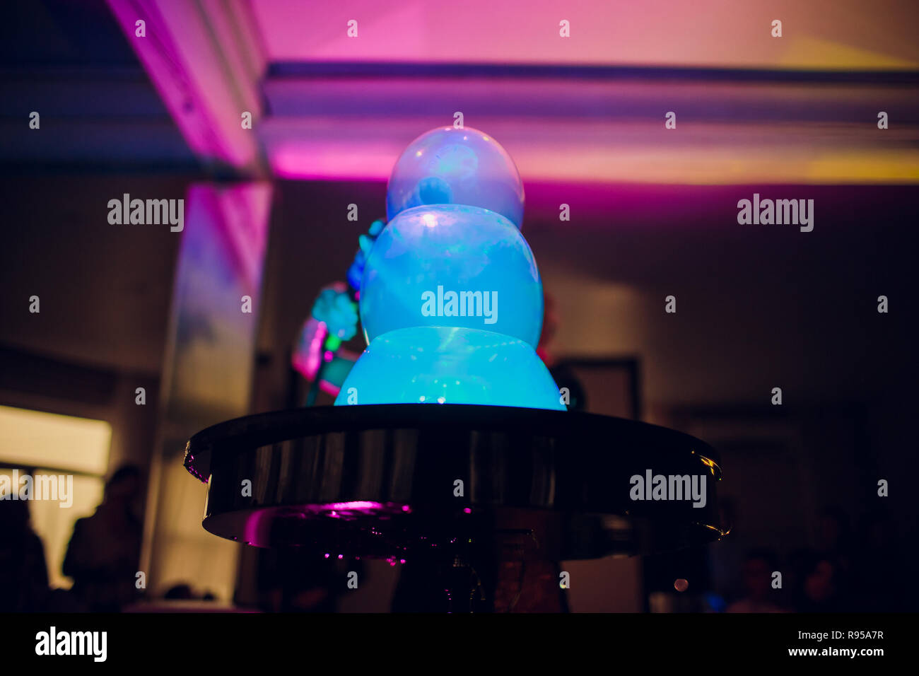 Soap bubbles, abstract background. dark background indoors Stock Photo ...