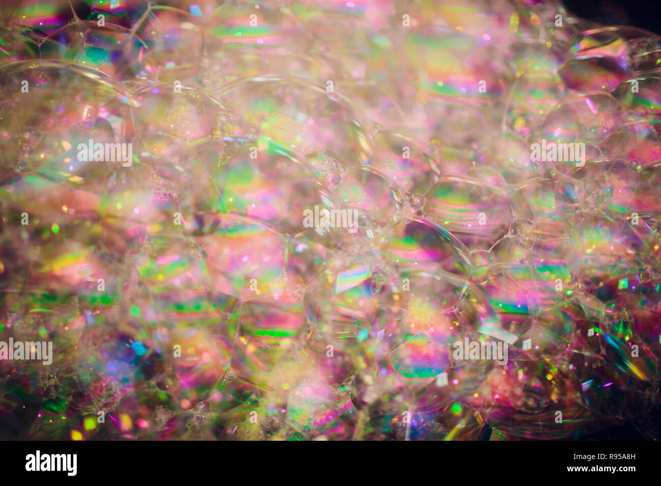 Soap bubbles, abstract background. dark background indoors Stock Photo ...