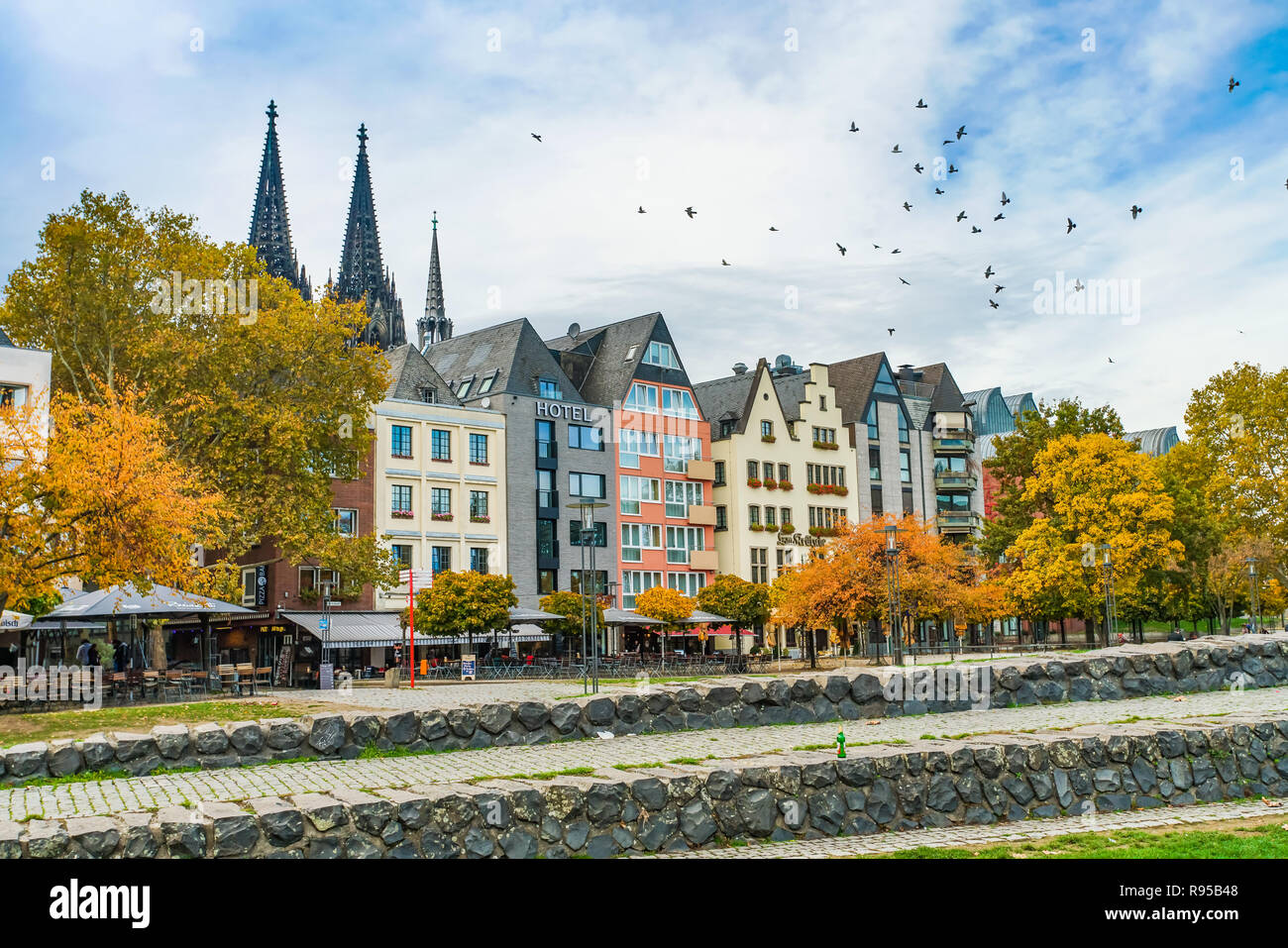 Many of Cologne colorful Houses and in Cologne, Germany Stock Photo - Alamy