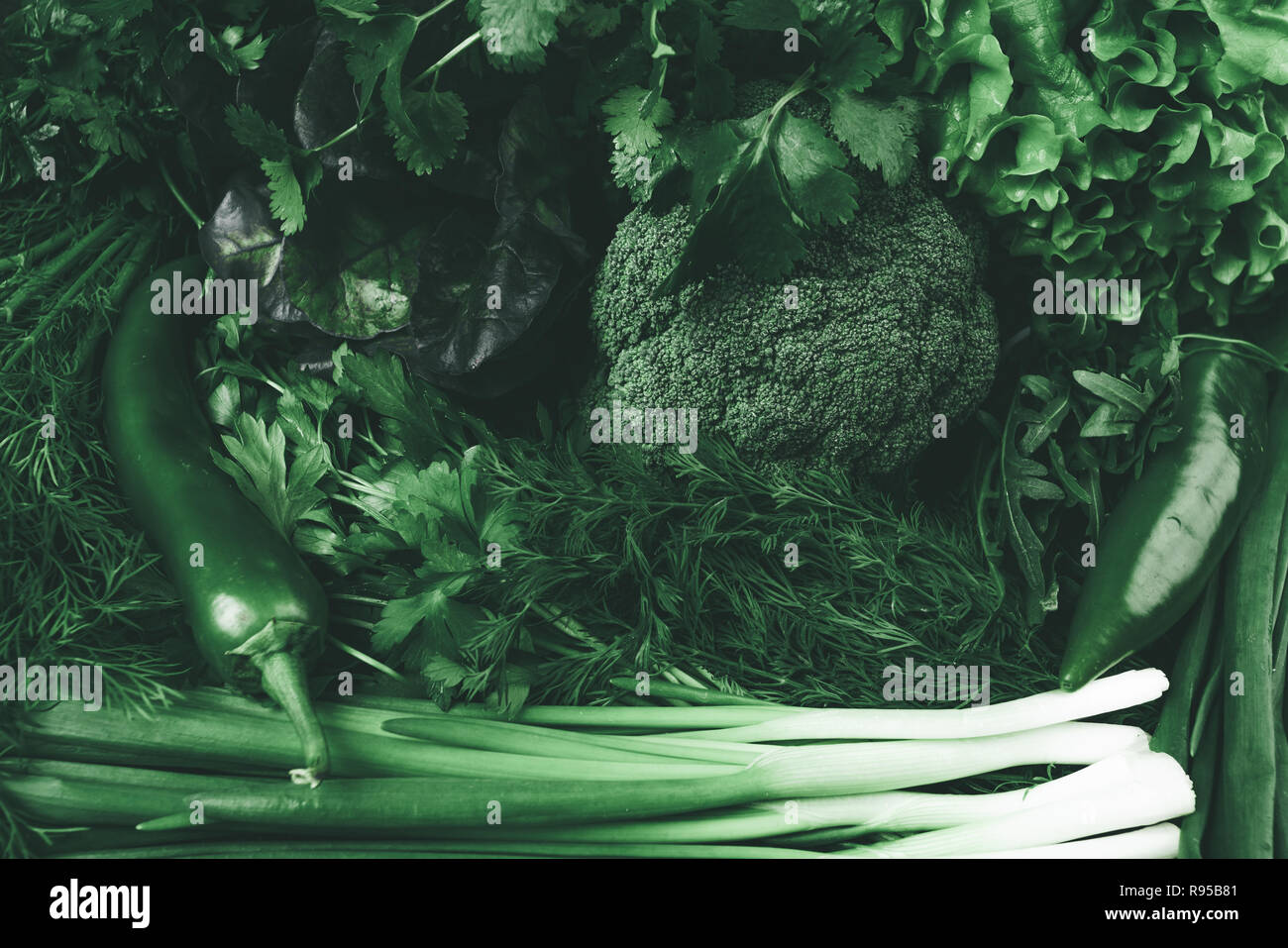 Organic fresh vegetables. vegan food cooking ingredients Stock Photo ...