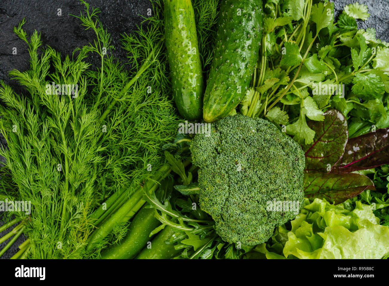 Organic fresh vegetables. vegan food cooking ingredients Stock Photo ...