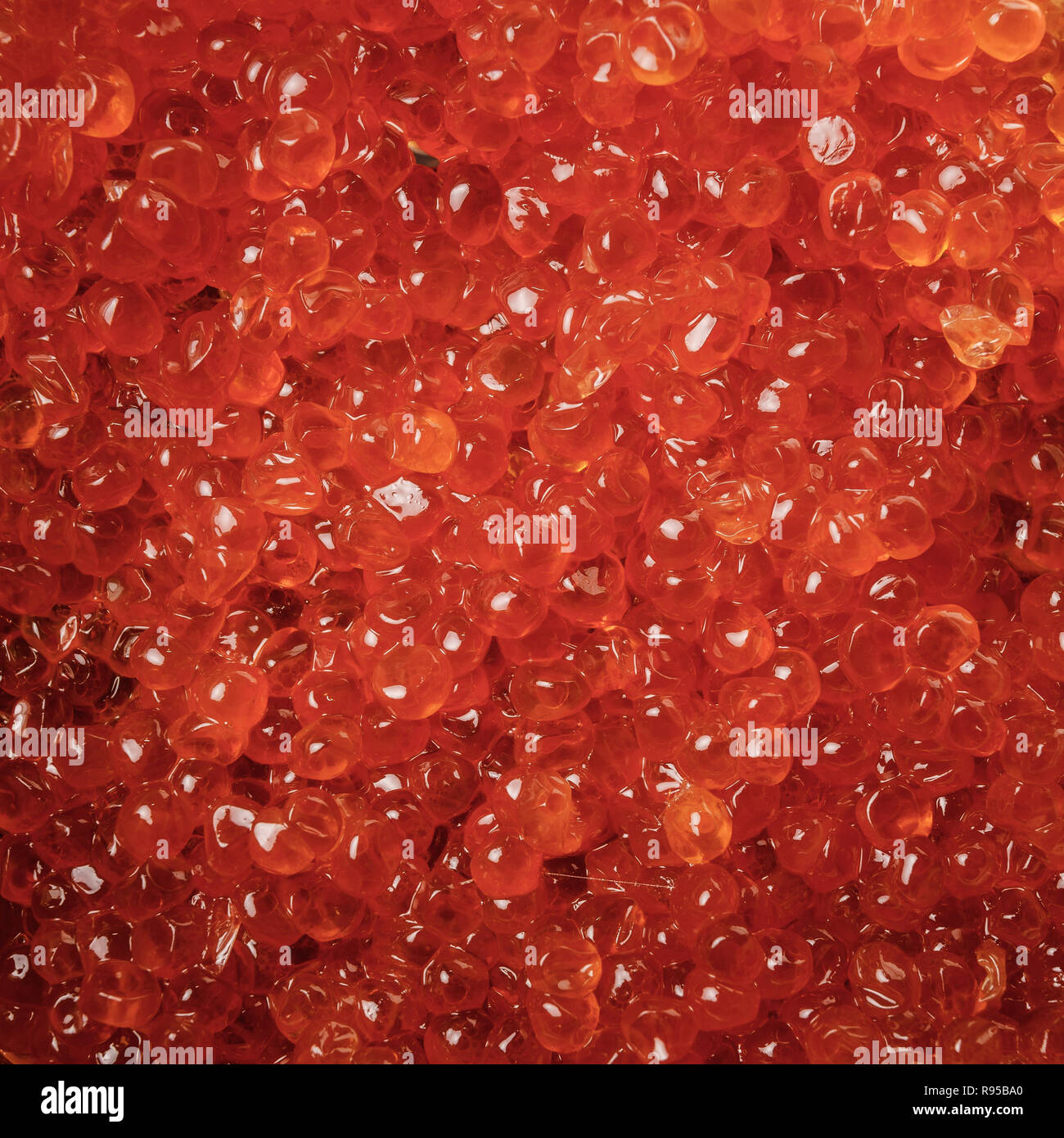Red caviar background. Gourmet food Stock Photo - Alamy