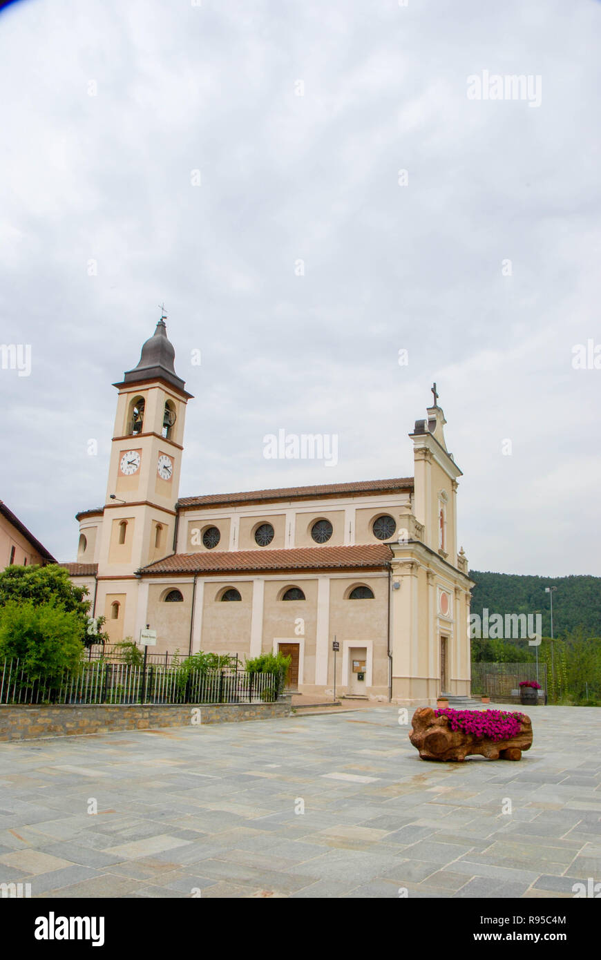 Church of Mary SS. Assunta, Torre Bormida, Piedmont - Italy Stock Photo ...