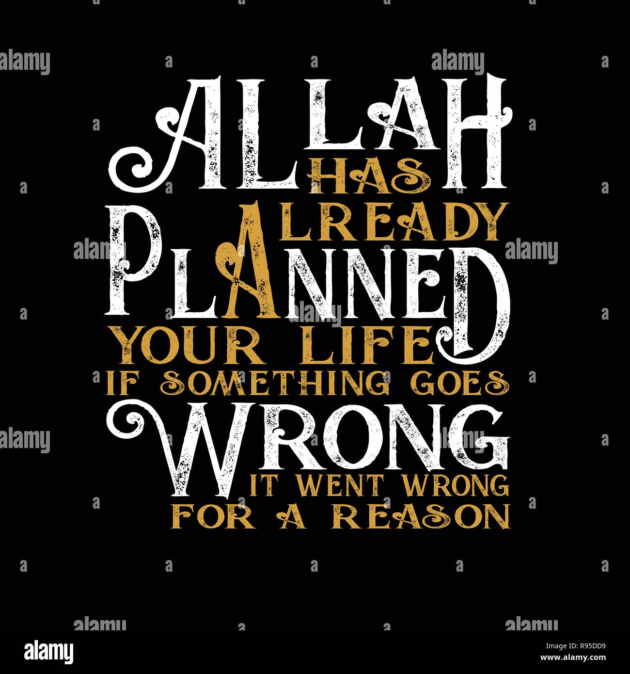 Muslim Quote and Saying. Allah has already Planned Stock Vector Image ...