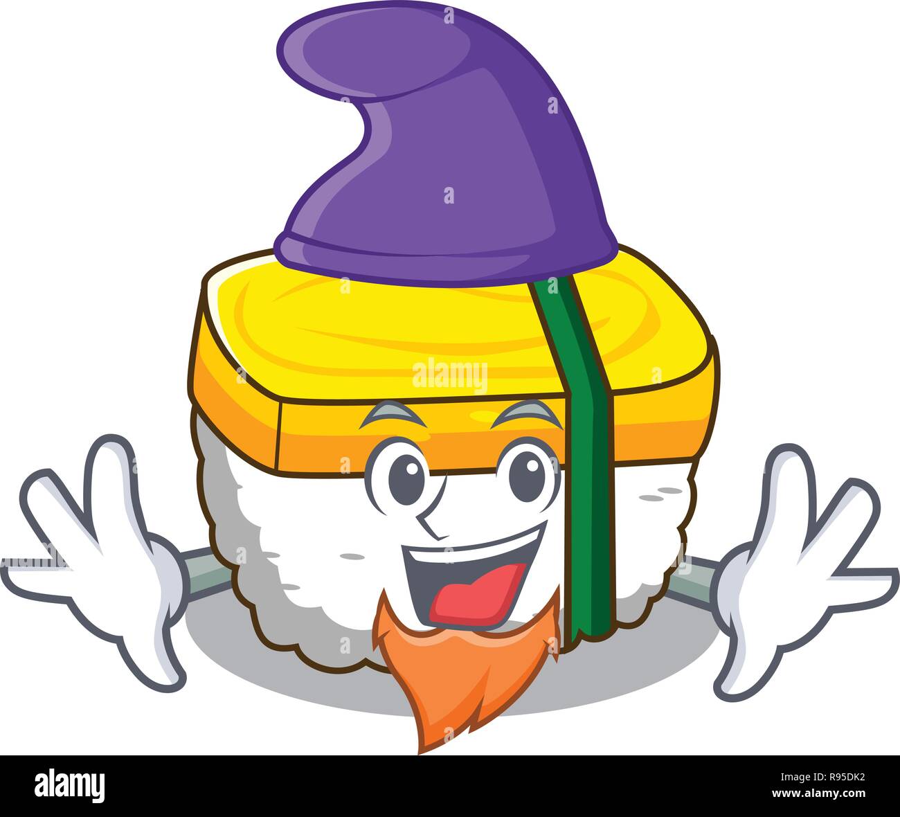 Elf tamago sushi Isolated on a mascot Stock Vector Image & Art - Alamy