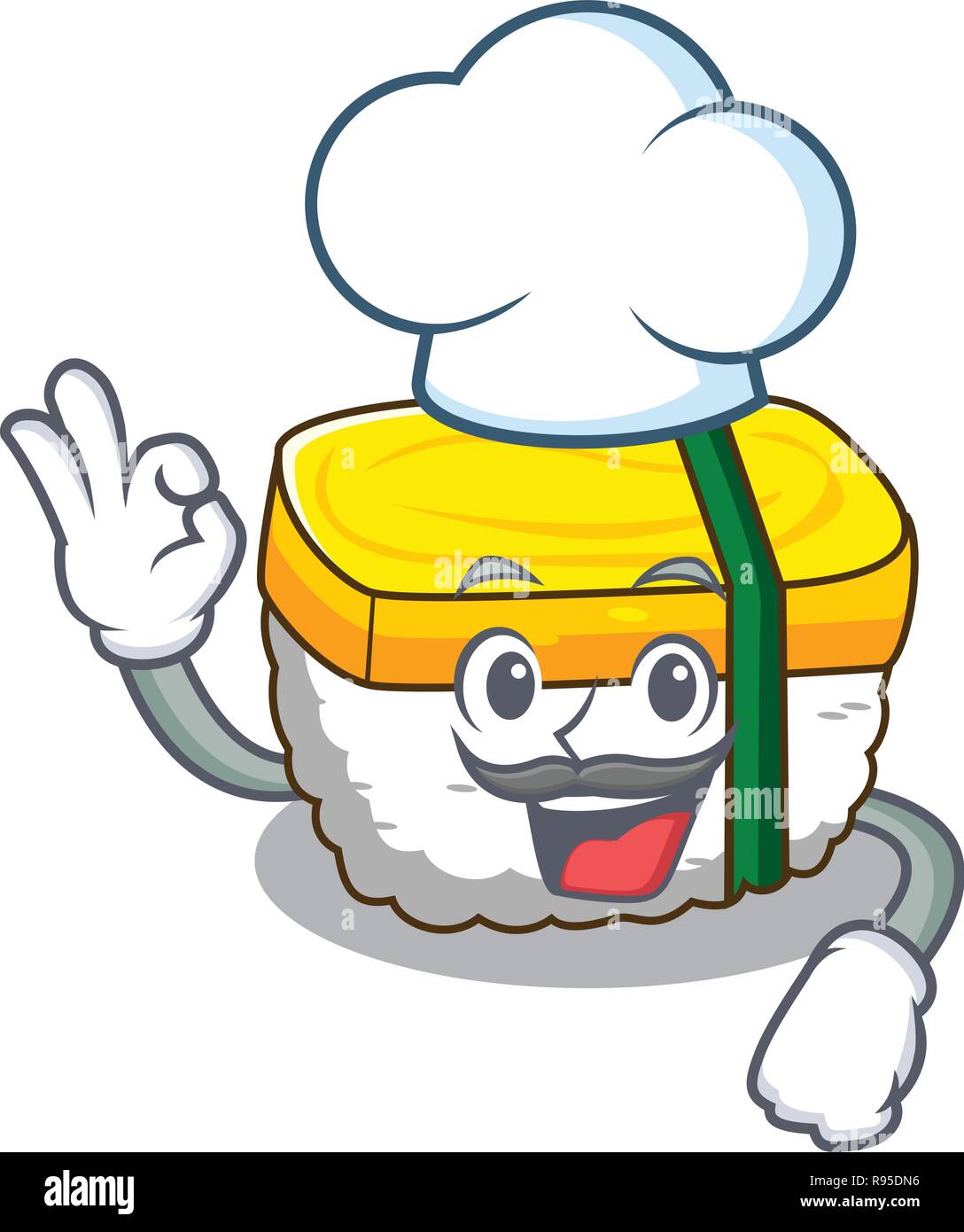 Chef tamago Sushi a japanese cartoon food Stock Vector Image & Art - Alamy