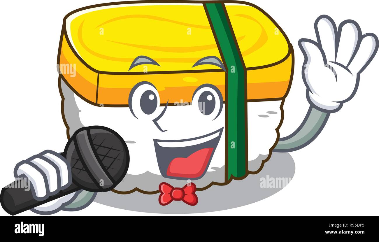 Singing tamago sushi in a shape cartoon Stock Vector Image & Art - Alamy
