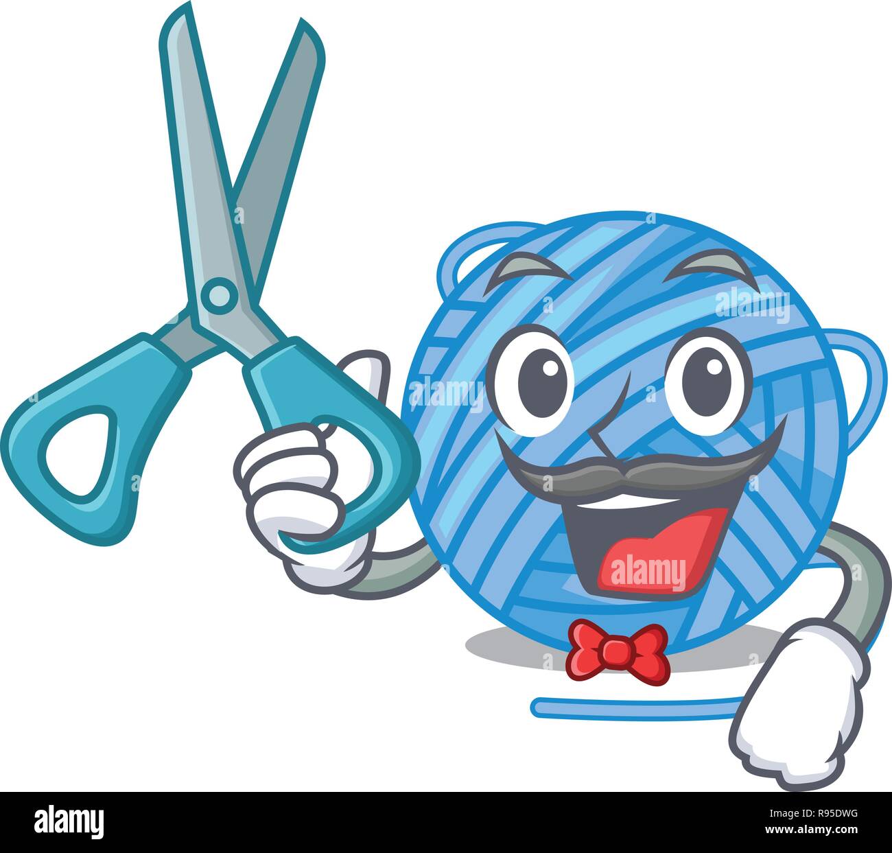 Barber wool ball in a shape cartoon Stock Vector Image & Art - Alamy