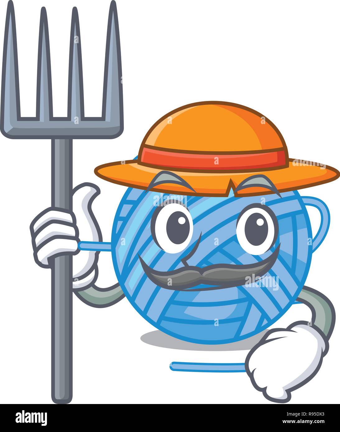 Farmer wool ball in a shape cartoon Stock Vector Image & Art - Alamy