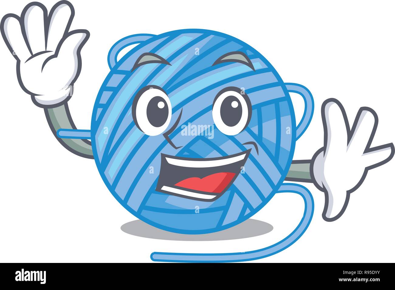 Waving wool balls isolated on a mascot Stock Vector Image & Art - Alamy