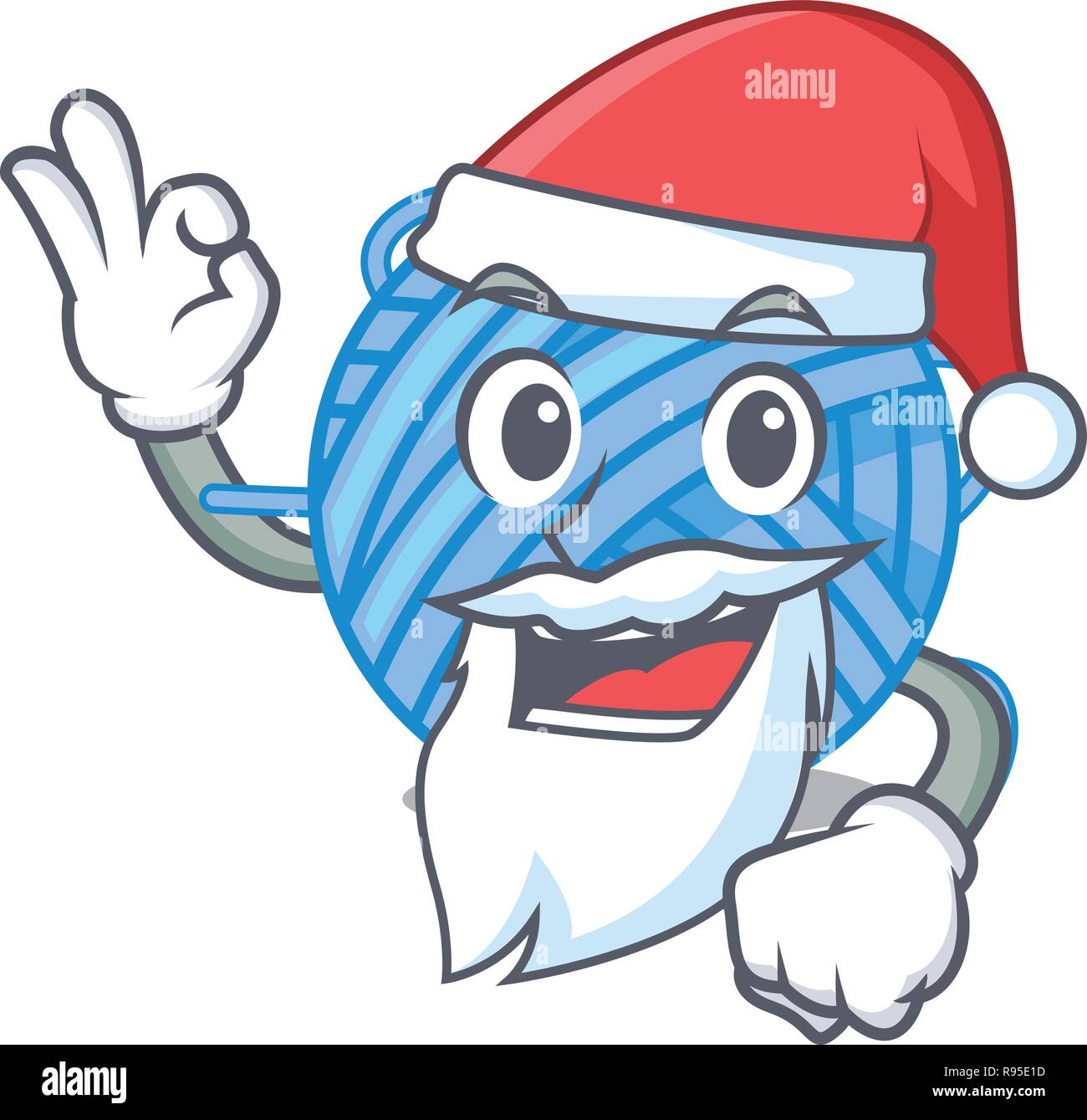 Santa concept yarn wool sew in cartoon Stock Vector Image & Art - Alamy