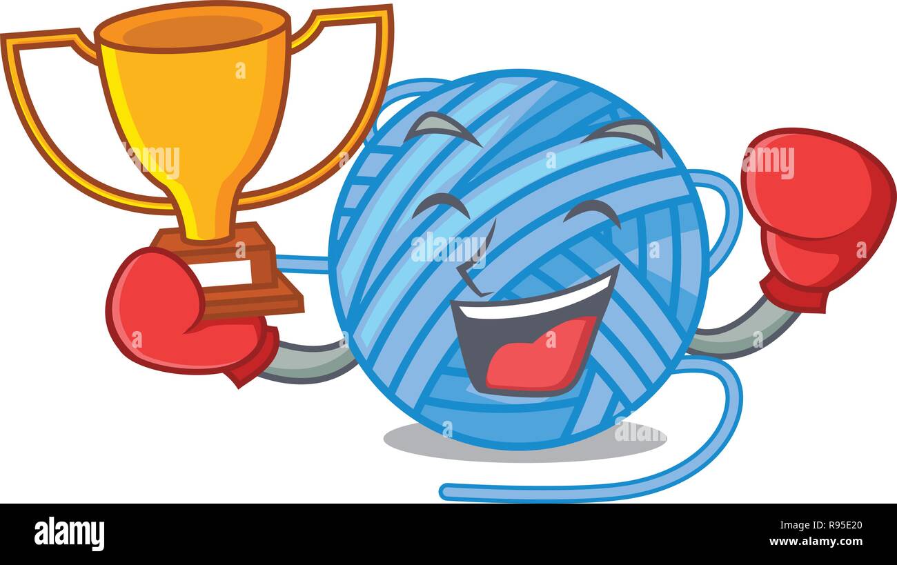 Boxing winner concept yarn wool sew in cartoon Stock Vector Image & Art ...