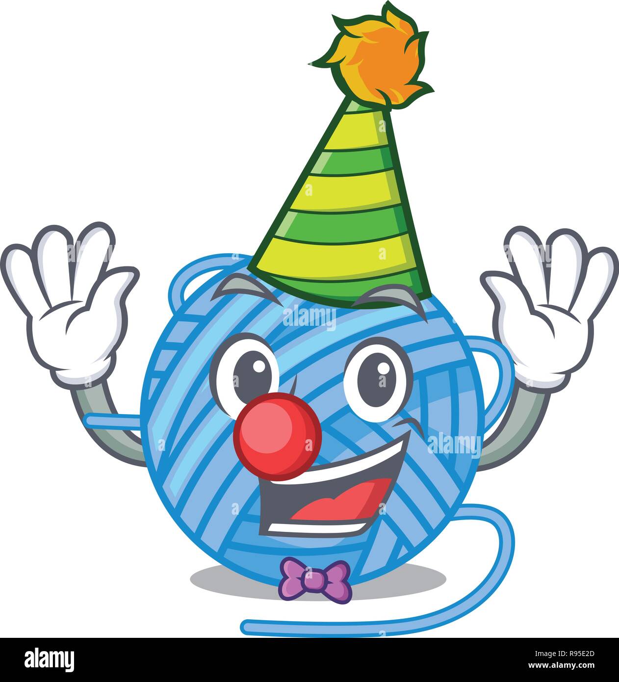 Clown concept yarn wool sew in cartoon Stock Vector Image & Art - Alamy