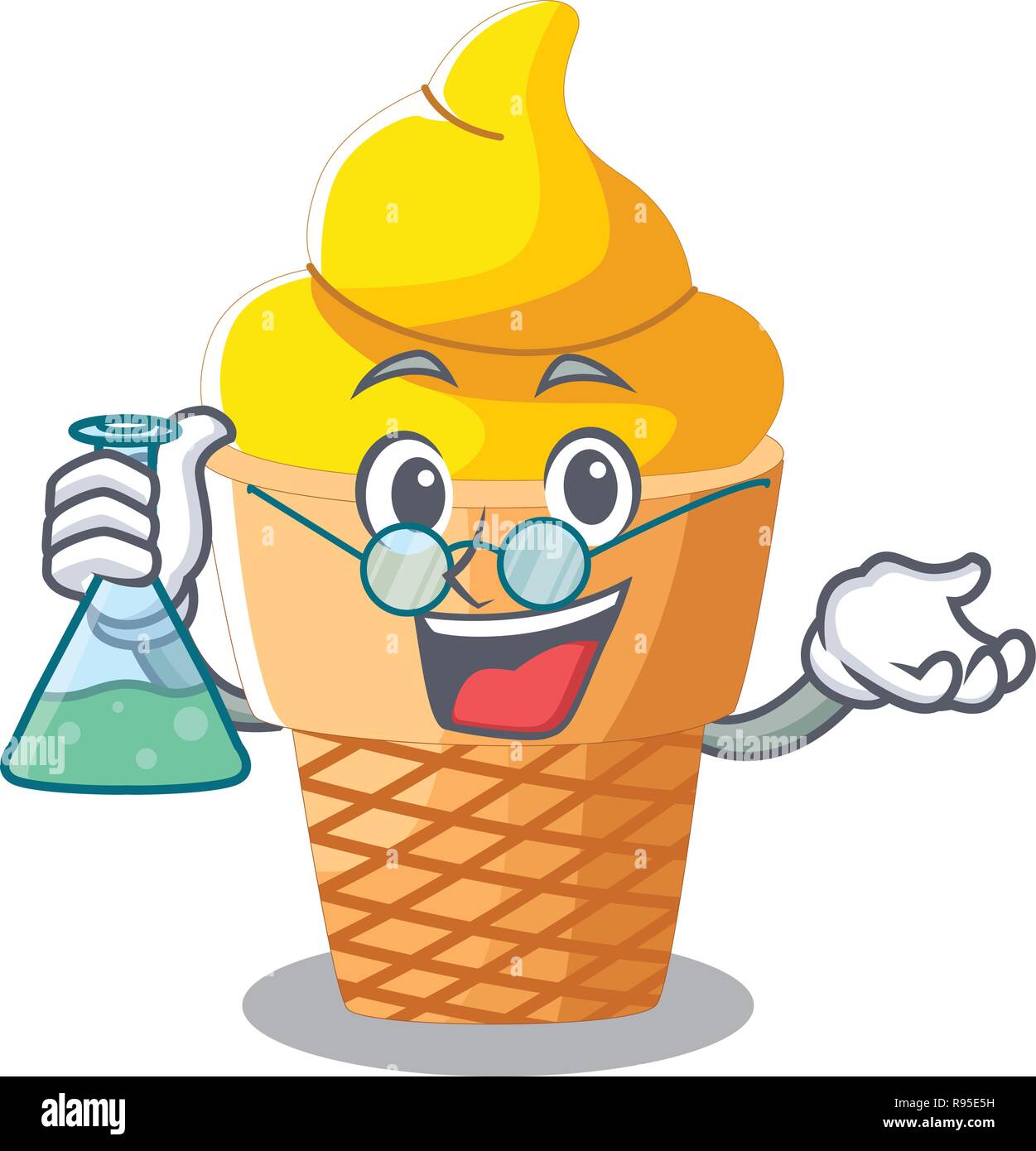Professor banana ice cream isolated on mascot Stock Vector Image & Art ...