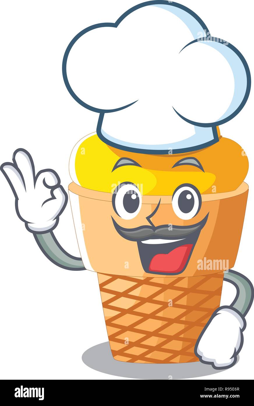 Chef banana ice cream isolated on mascot Stock Vector Image & Art - Alamy