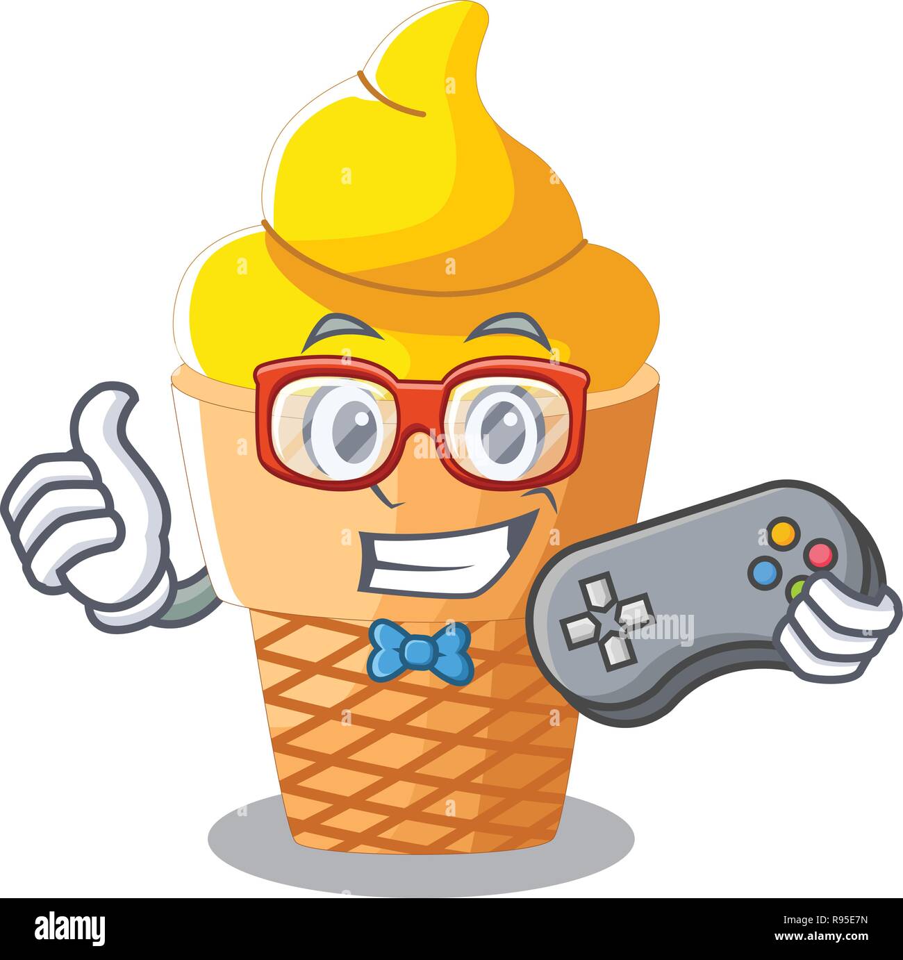 Gamer banana ice cream in shape cartoon Stock Vector Image & Art - Alamy