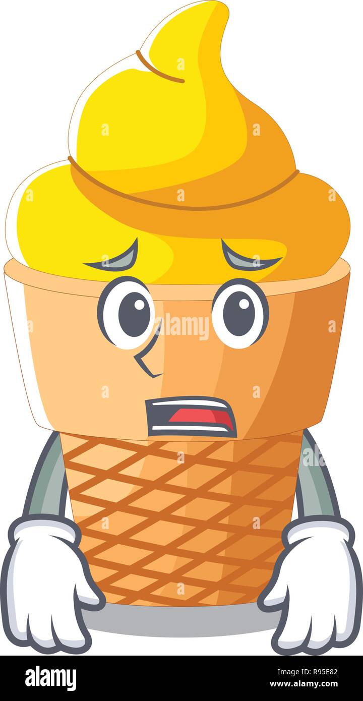 Afraid banana ice cream in shape cartoon Stock Vector Image & Art - Alamy