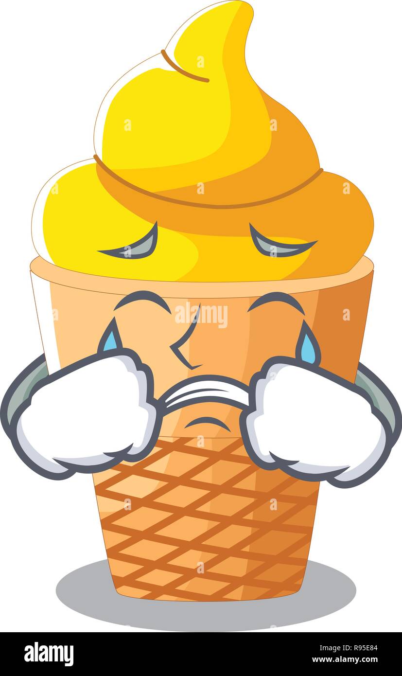 Crying banana ice cream in shape cartoon Stock Vector Image & Art - Alamy