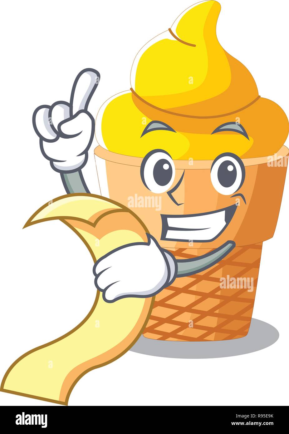 With menu banana ice cream in shape cartoon Stock Vector Image & Art ...