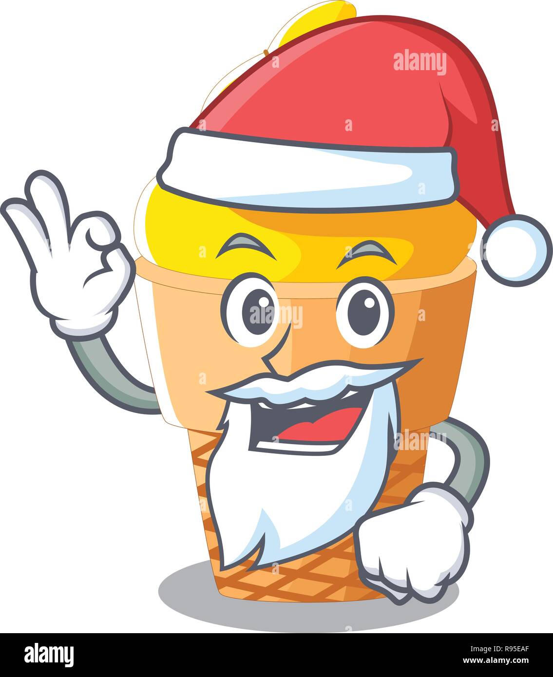 Santa gift ice cream Stock Vector Images - Alamy