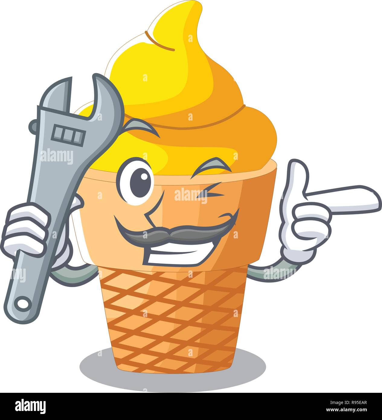 Mechanical ice cream scoop Stock Vector Images - Alamy