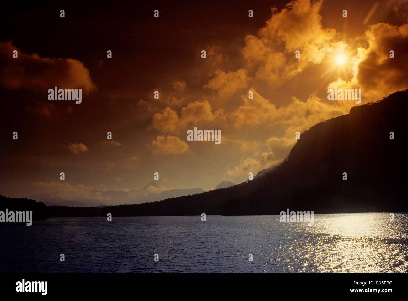 Sun with water Stock Photo - Alamy