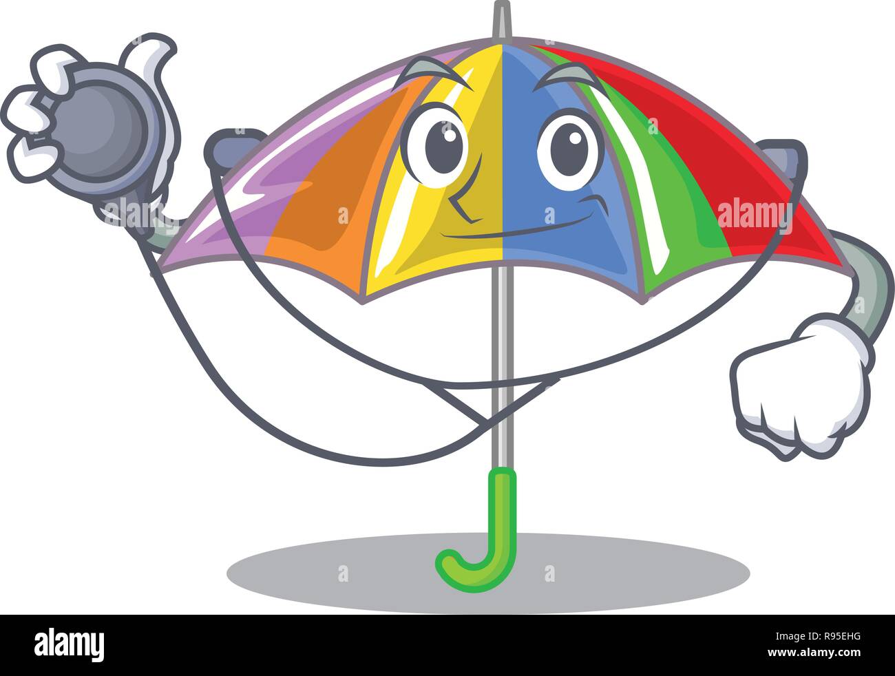 Doctor rainbow umbrella in shape a cartoon Stock Vector Image & Art - Alamy