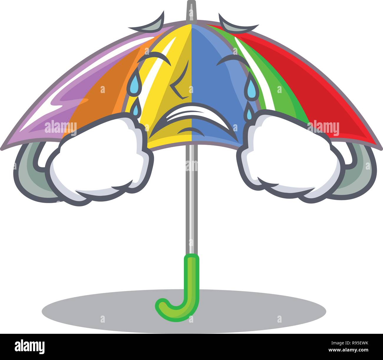 Crying with umbrella Stock Vector Images - Alamy