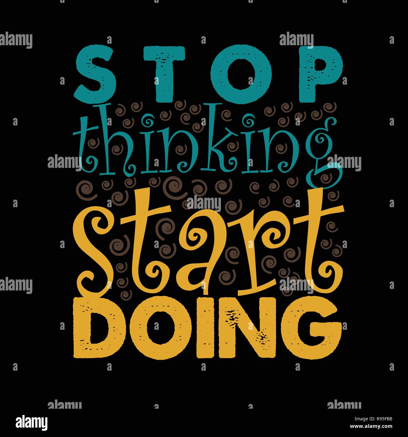 Stop thinking Stock Vector Images - Alamy