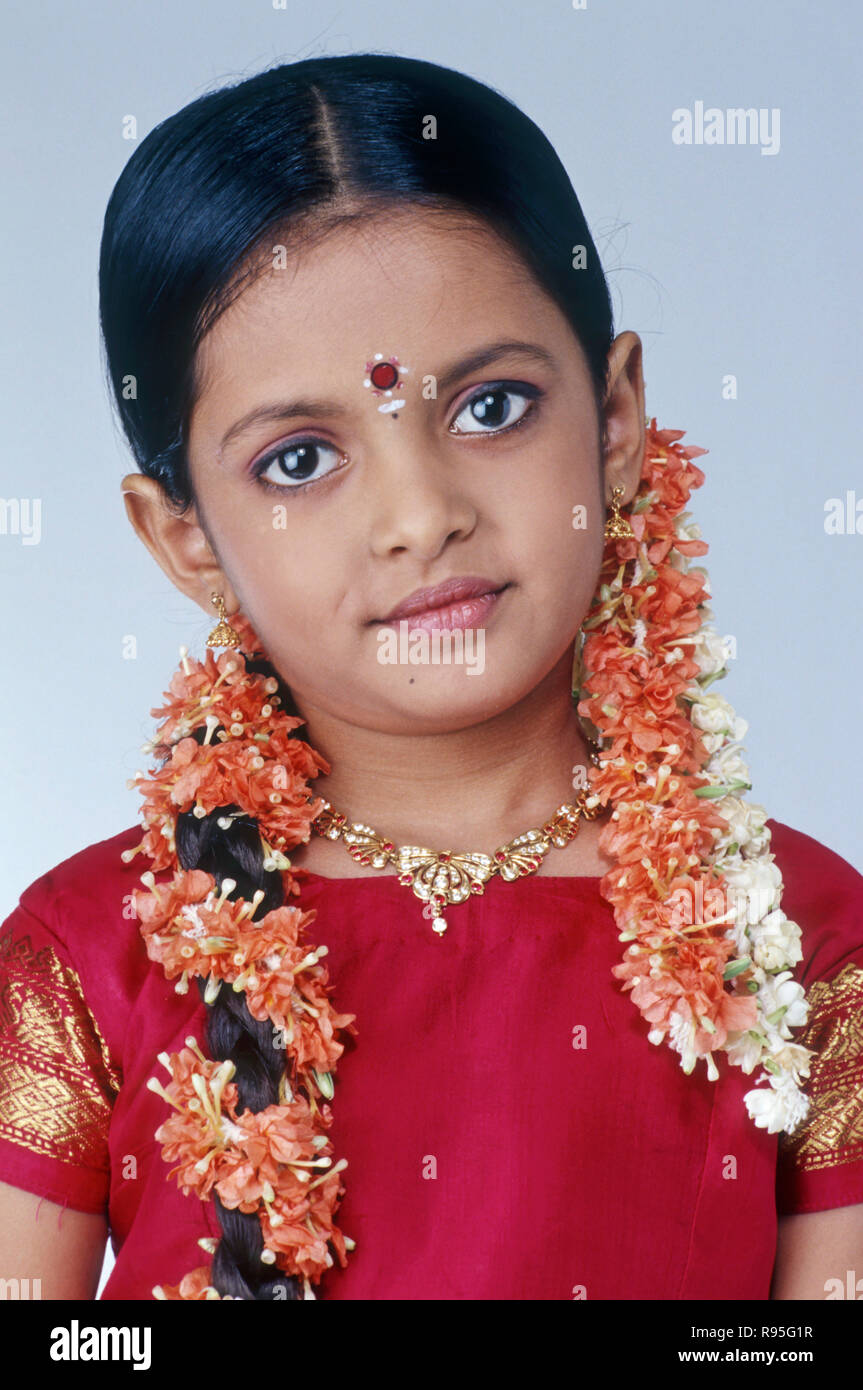 Girl dressed as South Indian - MR#503 Stock Photo - Alamy