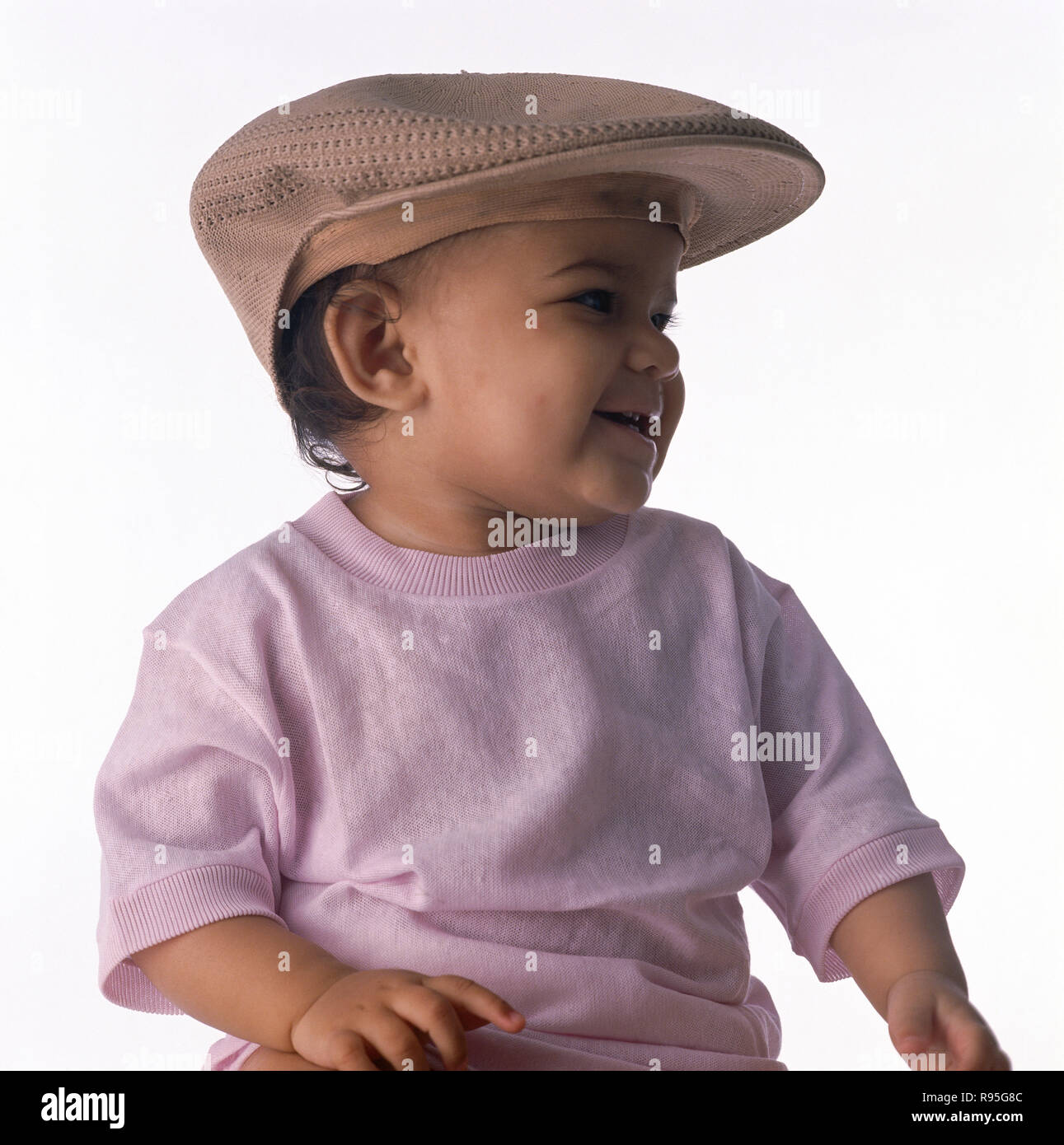 Baby wearing cap - MR Stock Photo - Alamy